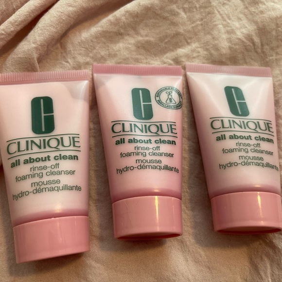 Clinique | Other | 3 New And Unused Oz Deluxe Samples Of All About ...